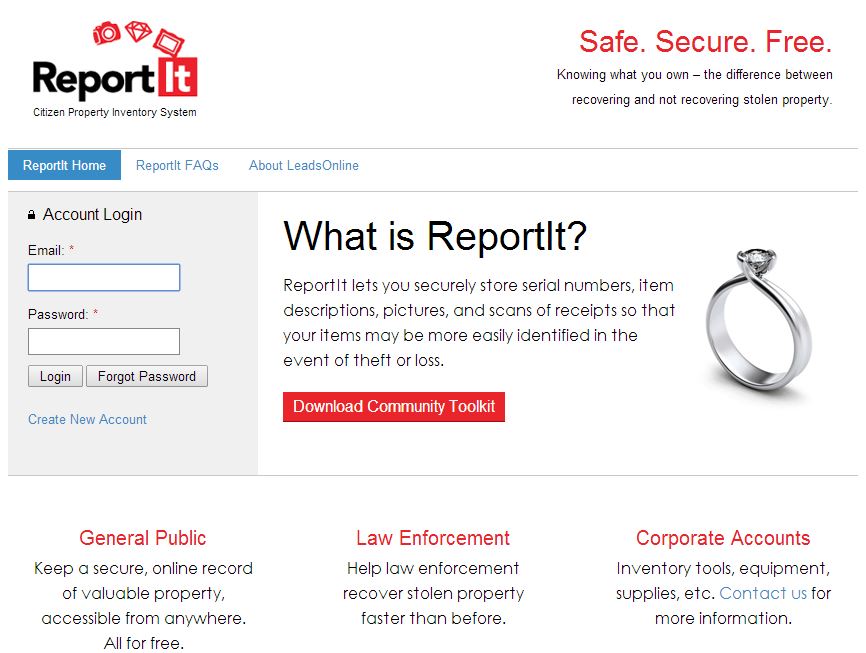 Use 'ReportIt' To Help Police Recover Your Stolen Items | wfmynews2.com