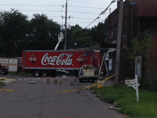 Wasp Causes Coke Truck To Crash Into Fish Market | wfmynews2.com