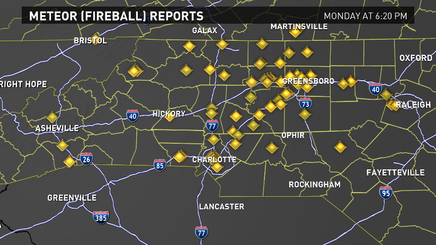Meteor (Fireball) Streaks Over Triad Sky; 11 Other States | wfmynews2.com