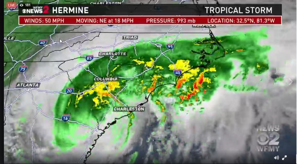 Tracking Hermine: LIVE Stream of the WFMY News 2 Radar | wfmynews2.com