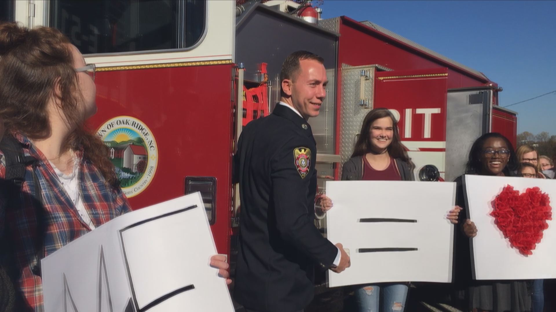 Firefighter calls fire drill at school for epic proposal | wcnc.com