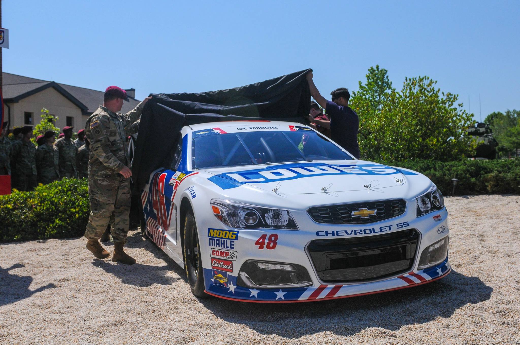 NASCAR Driver Jimmie Johnson Unveils No. 48 Car Honoring Fort Bragg ...